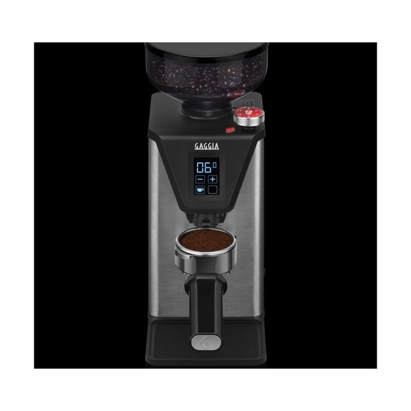 Gaggia MDF 55 Home Espresso Coffee Grinder Silver & Black - Flat Burrs ...