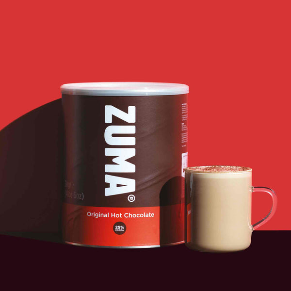 Zuma Original Premium Hot Chocolate 25% Cocoa 2kg Tin | Clumsy Goat Coffee