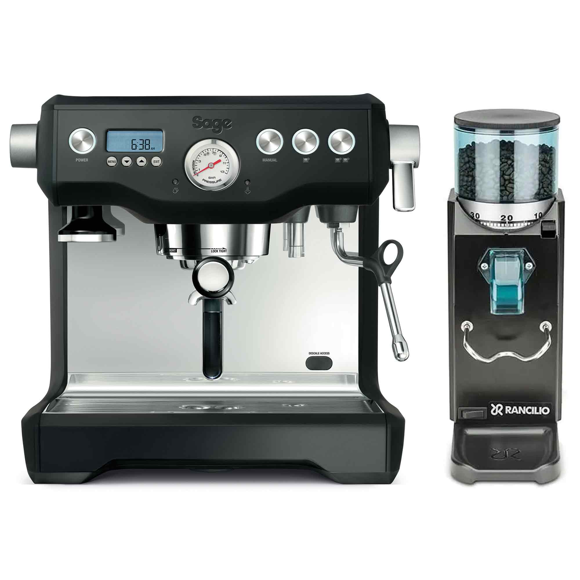 Sage Dual Boiler + Rancilio Rocky SD Package | Clumsy Goat Coffee