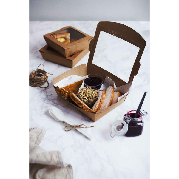 Vegware Compostable Large Window Food Box 1100ml - Case of 300 | Clumsy ...